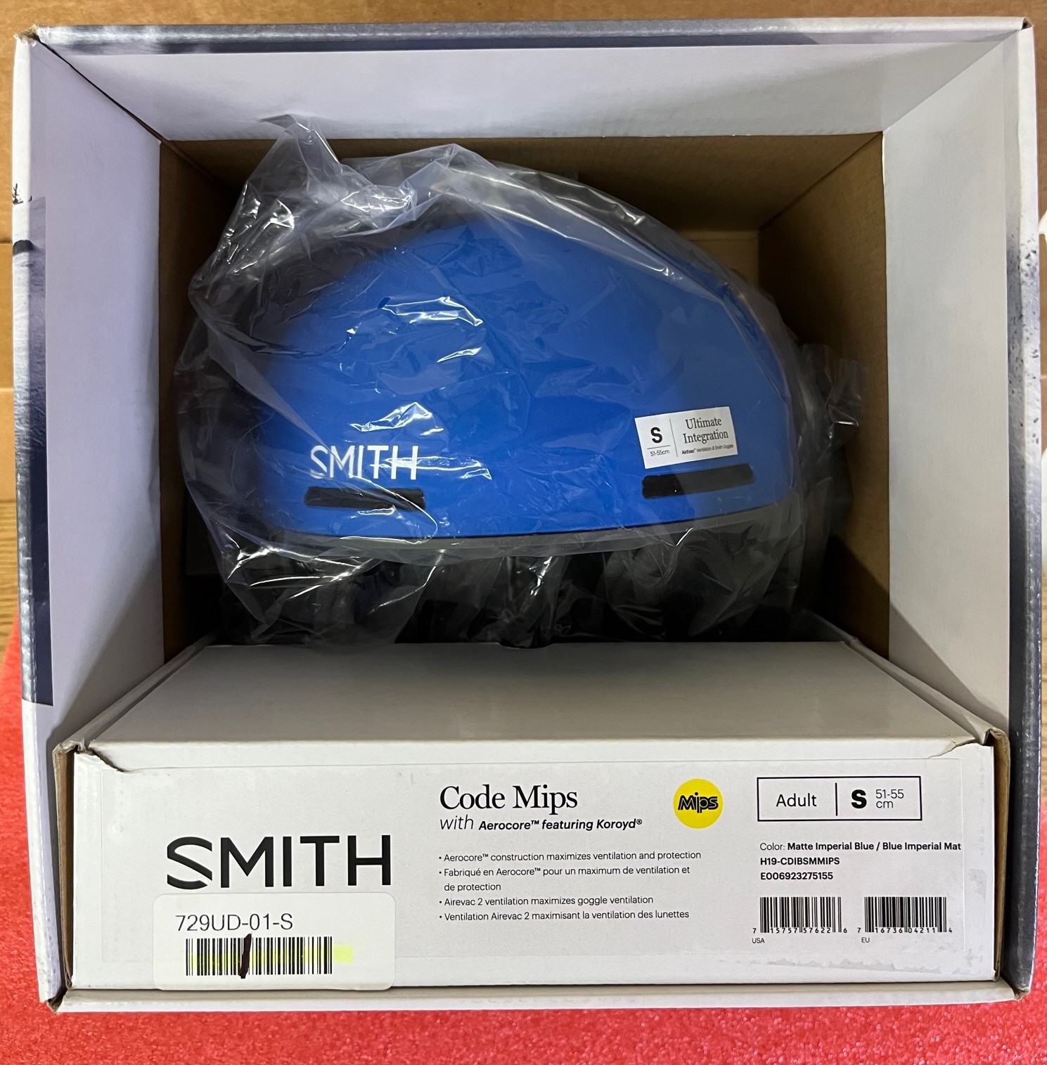 Smith Code MIPS Snow Helmet - Matte Imperial Blue - SMALL - Tekserve, Inc.
