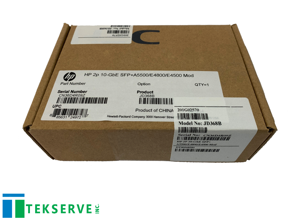 HP 2Port Ethernet Module 10GbE SFP+ - Tekserve, Inc.