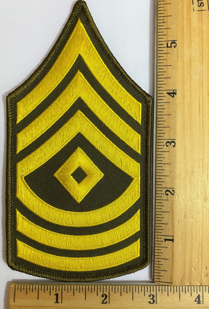 United States Army Rank E8 1st Sergeant Iron On Patch - Tekserve, Inc.
