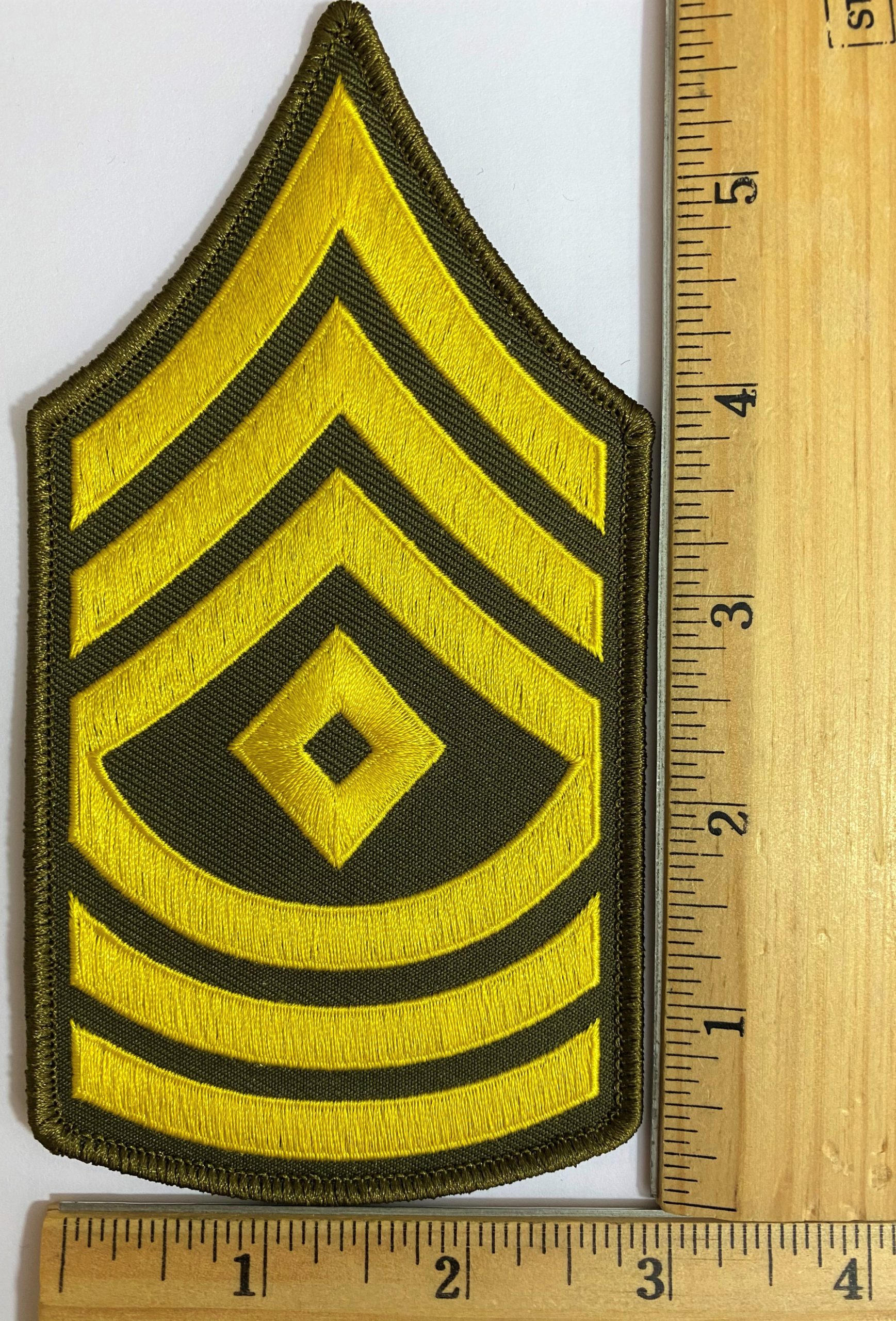 United States Army Rank E8 1st Sergeant Iron On Patch - Tekserve, Inc.