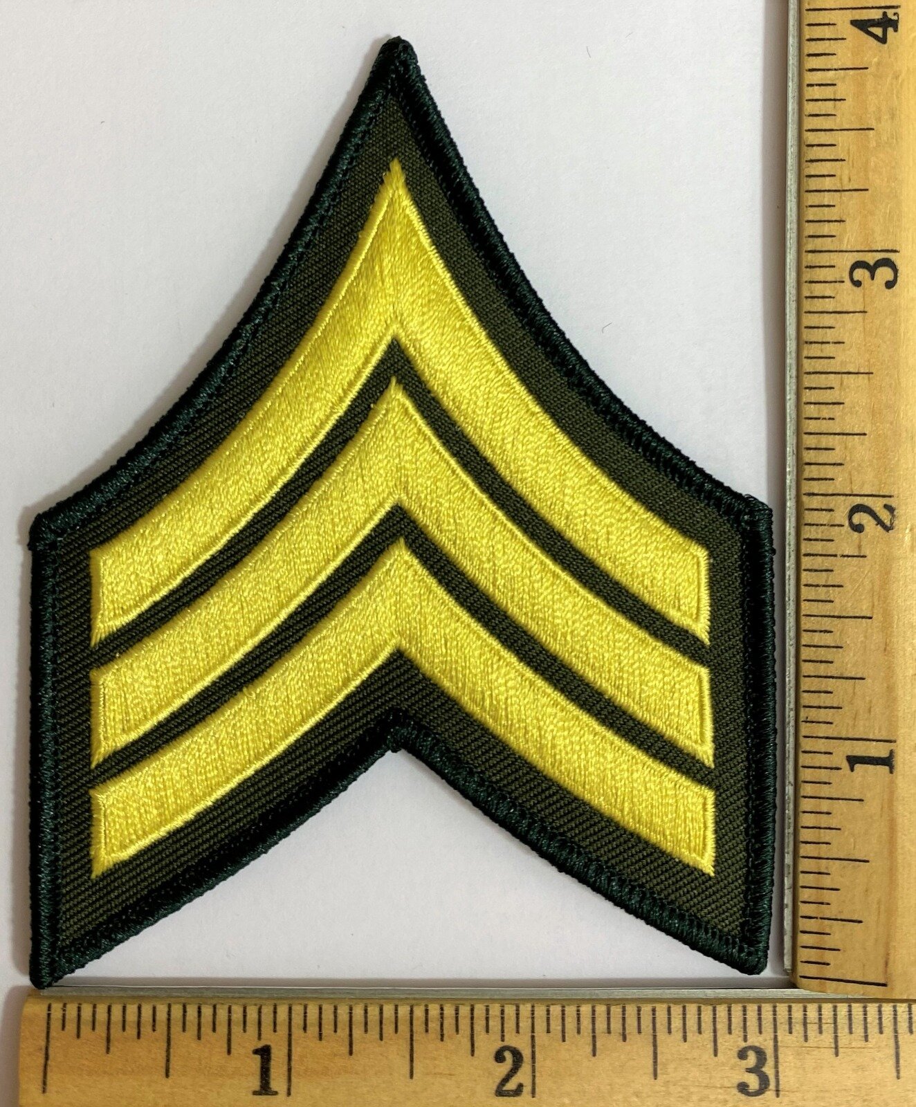 U.S. Army Sergeant E-5 Stripe Army Iron on Patch - Tekserve, Inc.