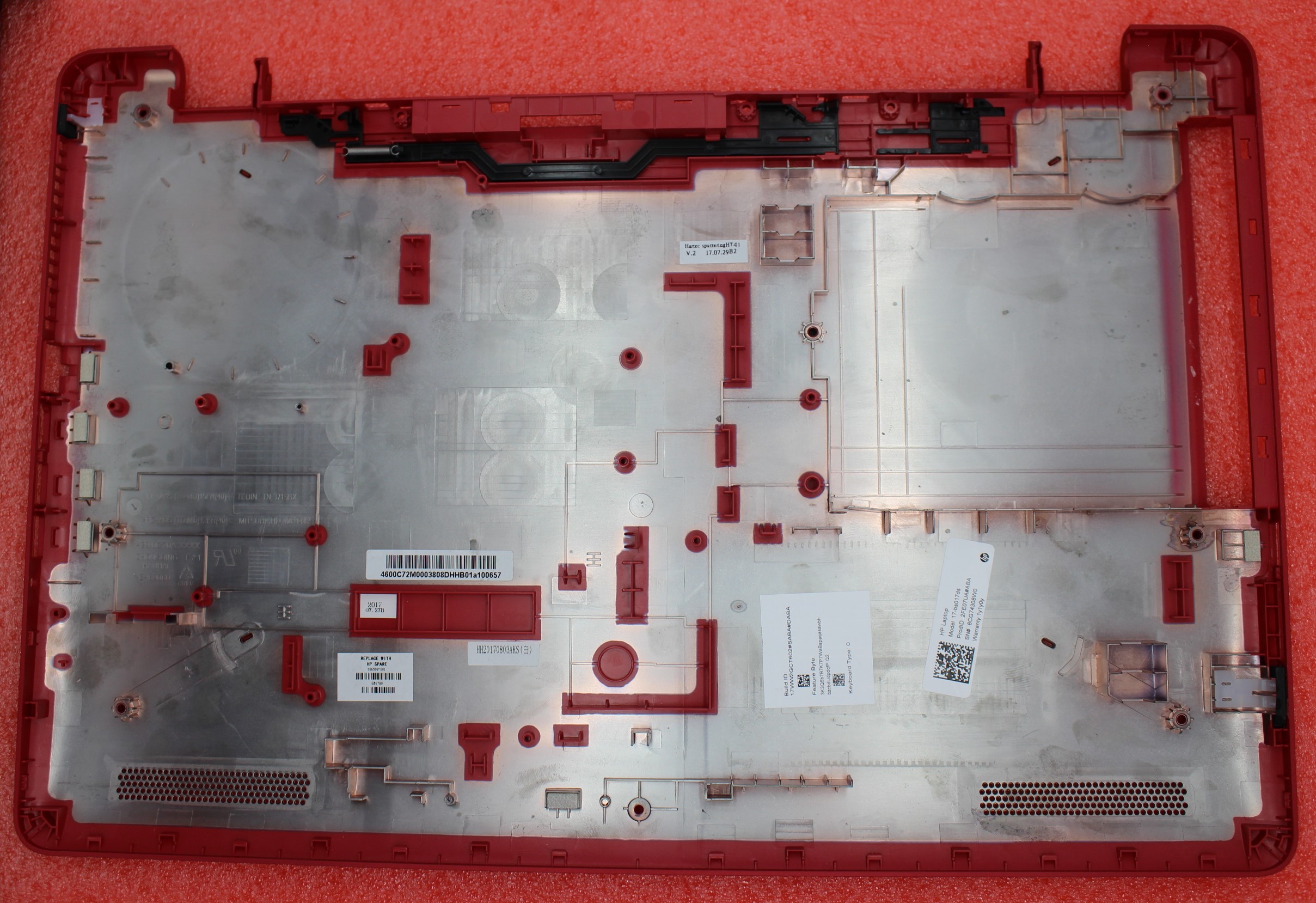 HP 17T-BS Empress Red Bottom Cover - Tekserve, Inc.