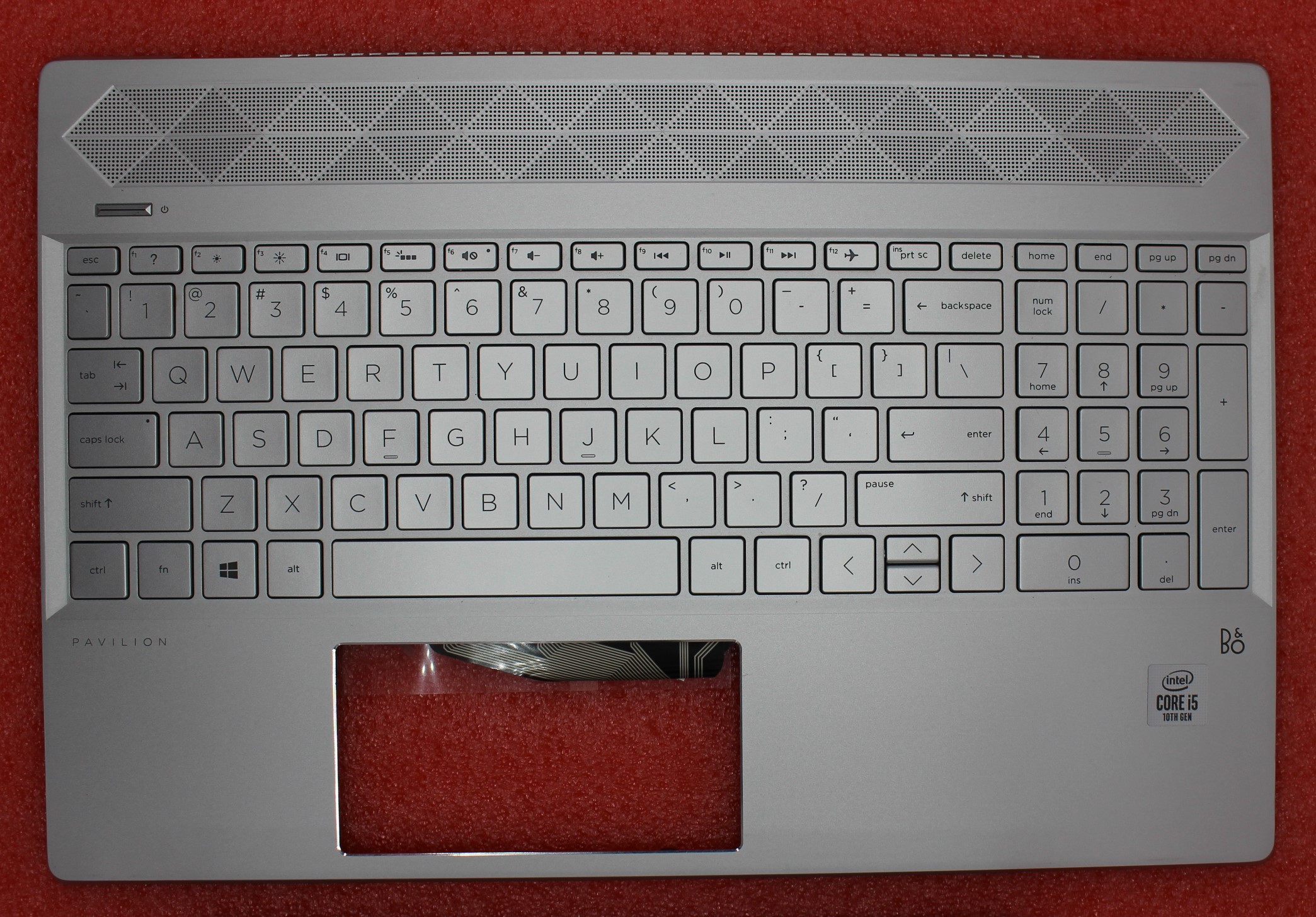 HP Pavilion 15-CS0061ST Palmrest w/ Backlit Keyboard Natural Silver ...